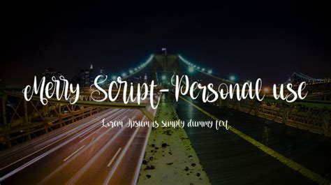 Merry Script Personal Use Font Download Free For Desktop And Webfont