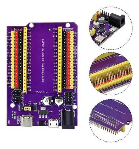 Base Shield Esp32 Placa Expansión 38 Pines Usb 3 3v 5 V Meses Sin Interés