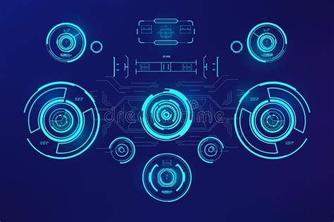 Futuristic Virtual Graphic Touch User Interface Target Stock Illustration Illustration Of