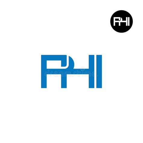 Letter Phi Monogram Logo Design Stock Vector Illustration Of