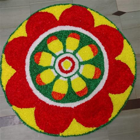 Yellow And Red Floor Mat AM Creations