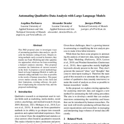 Automating Qualitative Data Analysis With Large Language Models Acl