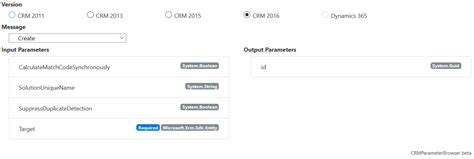 How To Know What InputParameters Values Are Possible In Dynamics CRM
