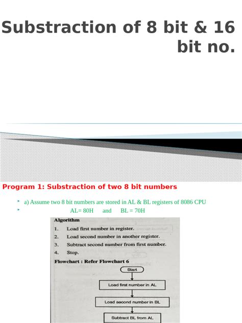 2substraction Of 8 Bit And 16 Bit No Pdf