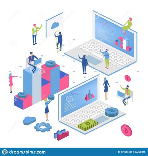 Blockchain Modern Flat Design Isometric Concept Cryptocurrency And People Concept Landing Page