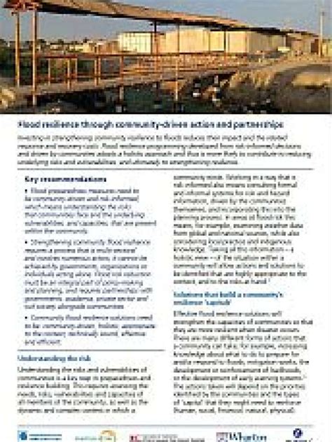 Flood Resilience Through Community Driven Action And Partnerships