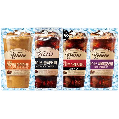 [칸타타] 파우치커피 4종 230ml X 10팩 스위트아메리카노제로 카라멜마키아토 헤이즐넛향 블랙커피 티몬