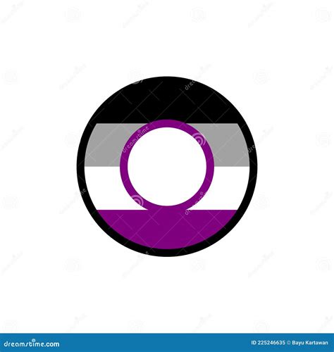 Asexual Gender Symbol Part Of Lgbt Community Vector Illustration