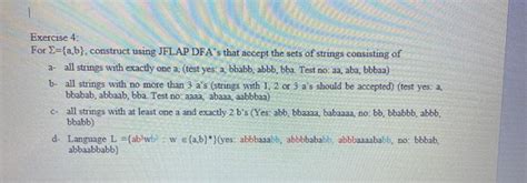 solved assignment 4 dfas due exercise 1 1 write the