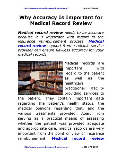 Why Accuracy Is Important For Medical Record Review By Mos Medical Reviews Issuu