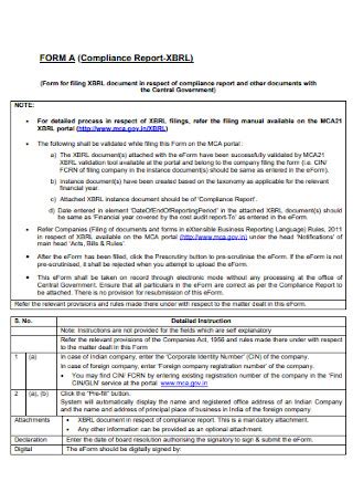 47 SAMPLE Compliance Reports In PDF MS Word