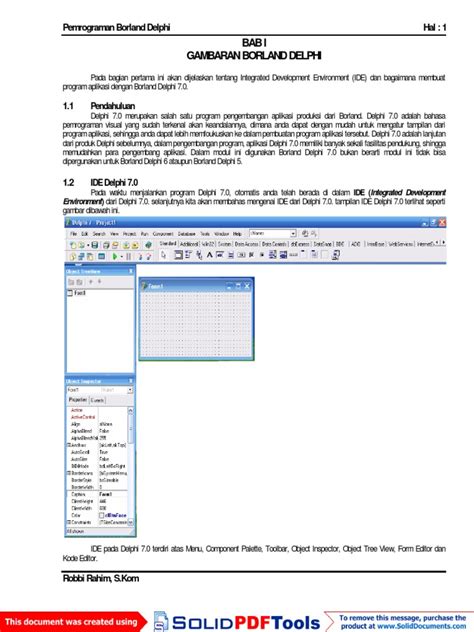 Modul Pemrograman Borland Delphi Full Pdf