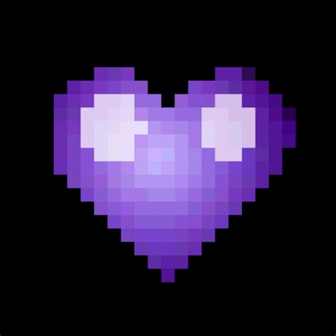 보라색 픽셀 하트 투명  올리브크레아olivecrea