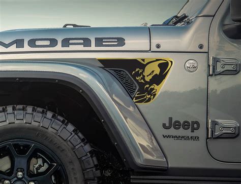 392 Eagle Hellcat Style Color Line Blackout 2 Layer Decal Fits Jeep W