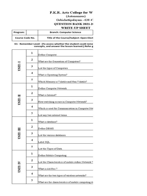 Basics Of Ct Question Bank Pdf Databases Computing