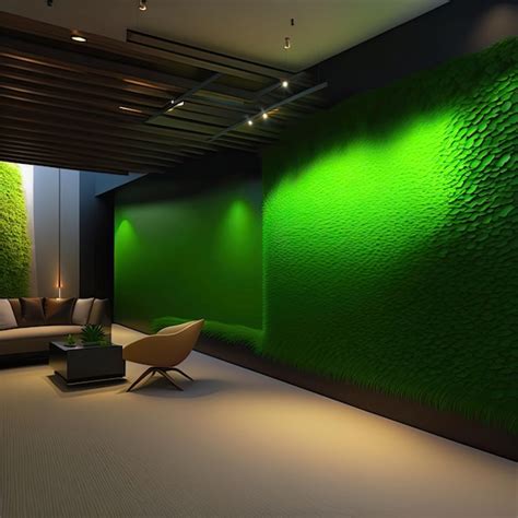 Premium Ai Image Green Wall