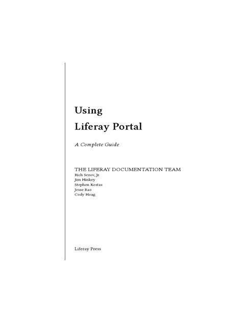 Using Liferay Portal 61 Pdf Internet Forum Wiki