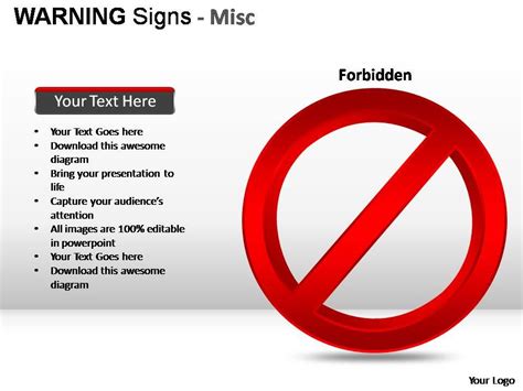 Warning Sign Misc Powerpoint Presentation Slides Presentation PowerPoint Diagrams PPT Sample