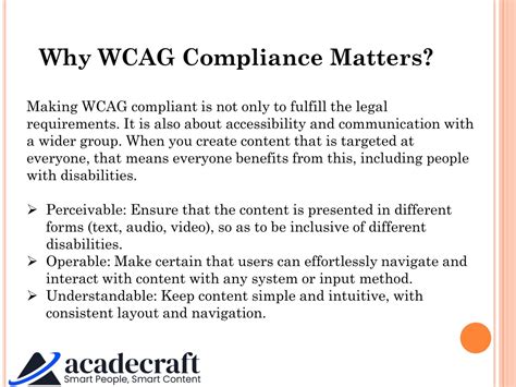 Ppt Wcag Compliance A Quick Guide Powerpoint Presentation Free Download Id13074699