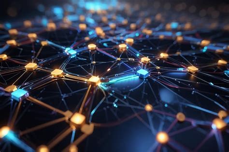 Premium AI Image Modern Tech Background Networking And Connections