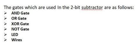2 bit subtractor instructables