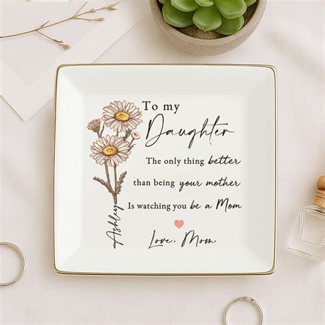 Custom Birth Month Mom Jewelry Dish T For Daughter Personalized