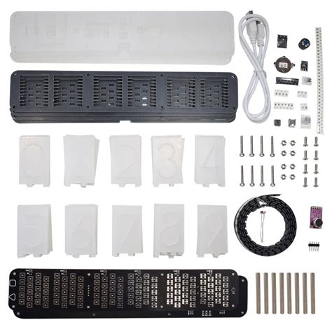 Ds3231 Digital Led Alarm Clock Kit Large Font 6 Digit Electronic Clock Bulk Music Spectrum