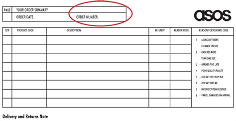 Welcome To ASOS Returns Service Returns Request Form