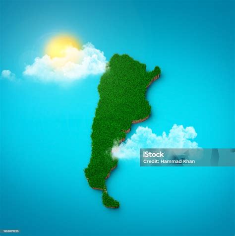 아르헨티나 지도 토양 토지 지질학 횡단면 푸른 잔디와 바위 땅 질감 3d 그림 0명에 대한 스톡 사진 및 기타 이미지 0명