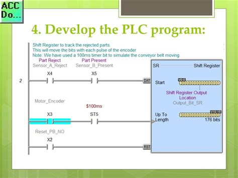 Plc Programming Example Conveyor Reject Shift Register Pptx Computing Technology