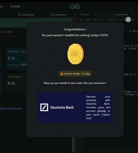 Shashwat Gupta On Linkedin Geekstreak2024 Deutschebank Problemoftheday