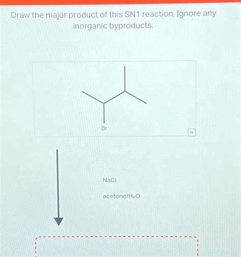 Solved Draw the major product of this SN1 reaction. Ignore | Chegg.com