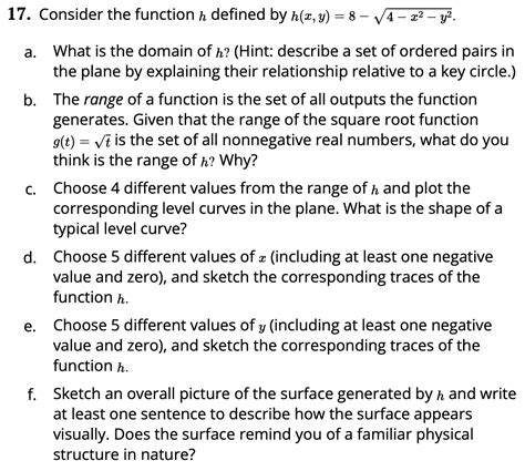 Solved Consider The Function H Defined By H X Y Chegg Com