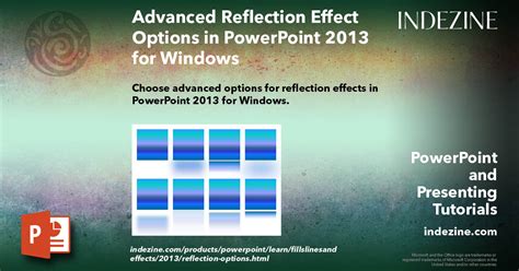 Advanced Reflection Effect Options In Powerpoint 2013 For Windows
