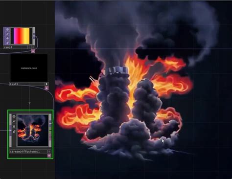 I Combined Fluid Simulation With Stream Diffusion In Touchdesigner Running At 35 Fps On 4090