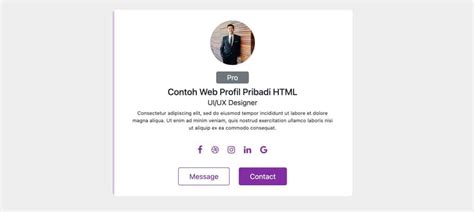 5 Contoh Web Profil Pribadi Html Dan Css Terbaik