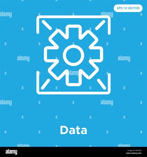 Data Vector Icon Isolated On Blue Background Sign And Symbol Stock Vector Image And Art Alamy