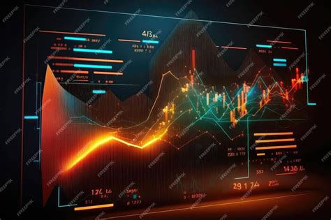 premium photo stock market waveform chart ai generated