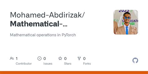 github mohamed abdirizak mathematical operations in pytorch