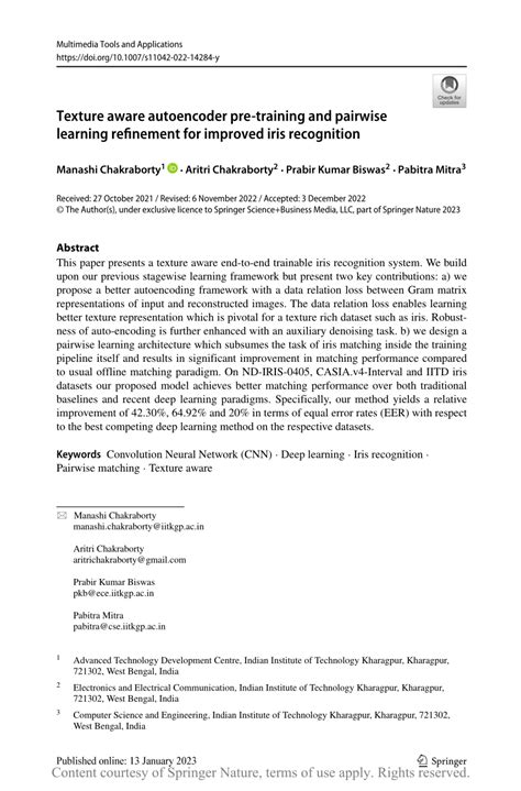 texture aware autoencoder pre training and pairwise learning refinement