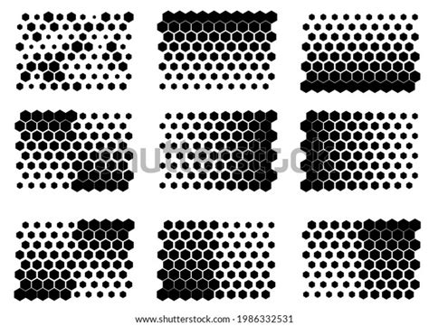 Vector Set Hex Masks Isolated On Stock Vector Royalty Free 1986332531