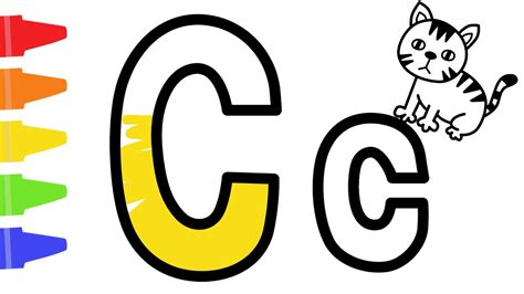 알파벳 C 그리기 C로 시작하는 단어 영어공부 컬러링 색칠놀이 비드로잉 Youtube