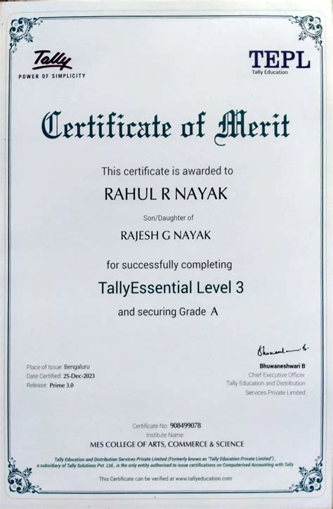 rahul r nayak on linkedin finally i have completed with tally prime 3