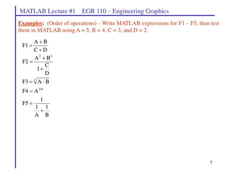 ppt matlab lecture 1 egr 110 engineering graphics powerpoint