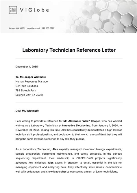Free Mentor Reference Letter Template To Edit Online