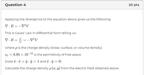 Solved Applying The Divergence To The Equation Above Gives