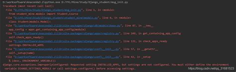 Django Error——requested Setting Installedapps But Settings Are Not