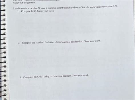solved let the random variable x have a binomial