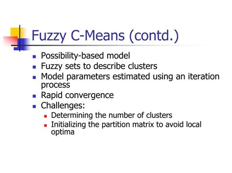 PPT A New Initialization Method For Fuzzy C Means Using Fuzzy Subtractive Clustering