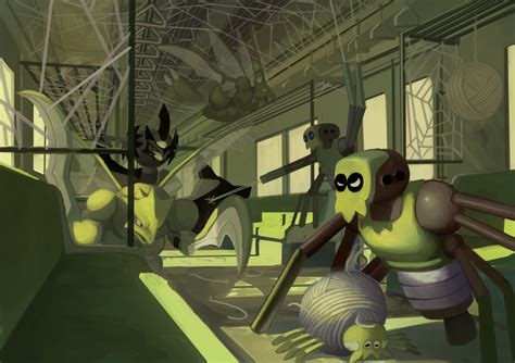 King Joe Neoroto Kleavor Scyther Spidops Tarountula Nintendo Pokemon Absurdres Highres